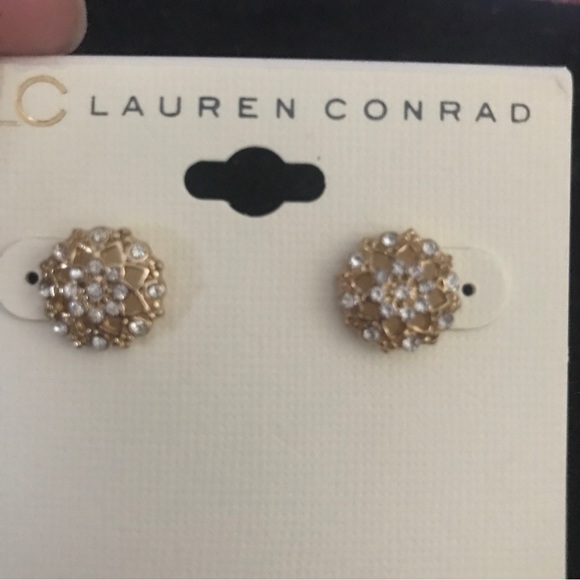 LC Lauren Conrad | Jewelry | Lc Lauren Conrad Gold Circle Wrhinestones ...
